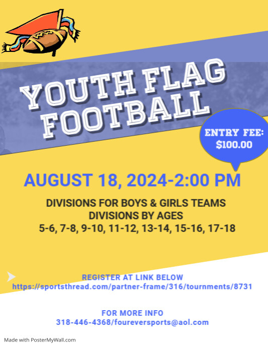 Copy of Flag Football Flyer Templates | PosterMyWall