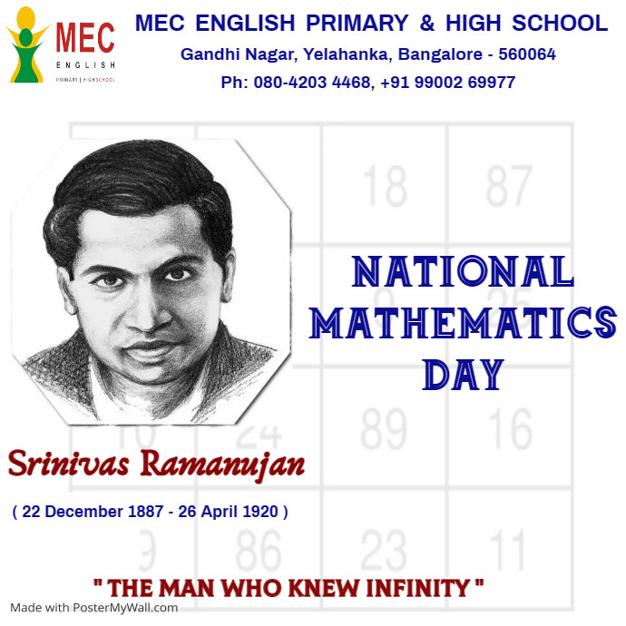 National Mathematics Day | PosterMyWall
