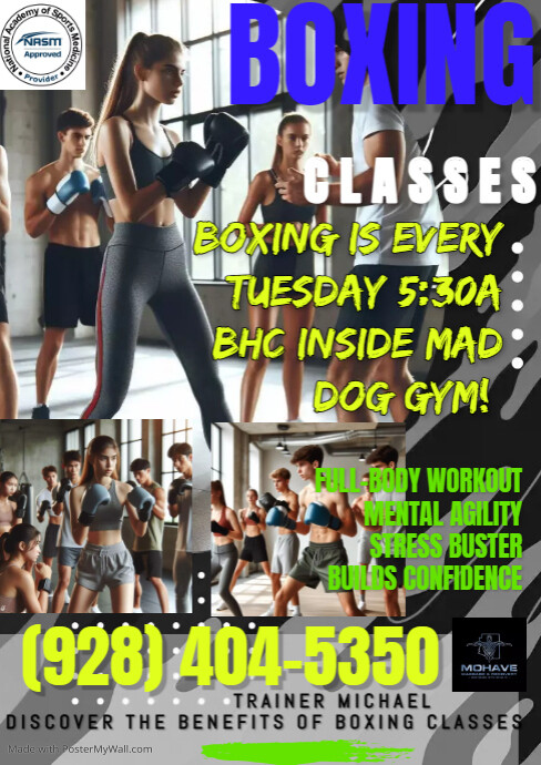 Boxing Classes Flyer | PosterMyWall