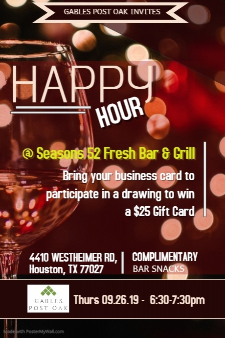 Copy of happy hour, bar flyer | PosterMyWall