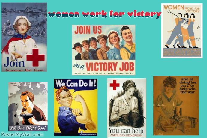 Copy of women working for victory | PosterMyWall