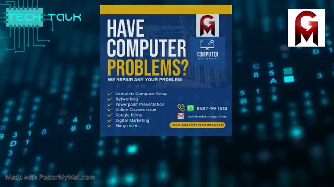 Copy of Zoom tech talk background | PosterMyWall