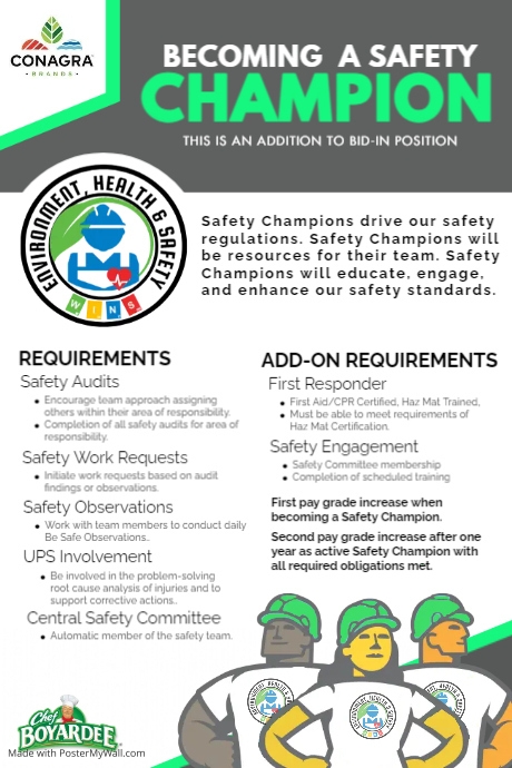 Becoming a Safety Champion | PosterMyWall