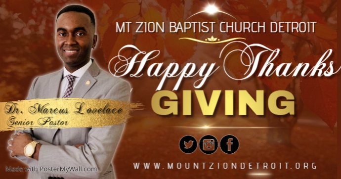 Copy of church THANKSGIVING SOCIAL MEDIA ad template | PosterMyWall