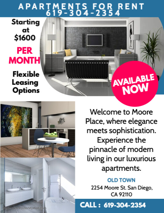 apartment for rent advertisment flyer templat | PosterMyWall