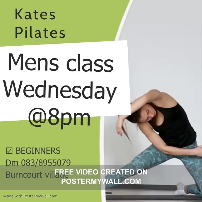 Copy of Green Pilates Class Ad Square Video | PosterMyWall