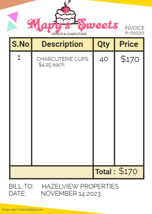 corporate style bill book invoice design template | PosterMyWall