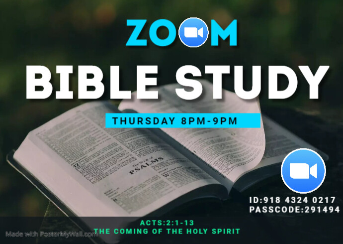 virtual bible study Template | PosterMyWall