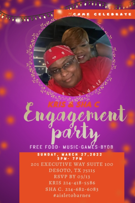 Engagement Party Flyer | PosterMyWall