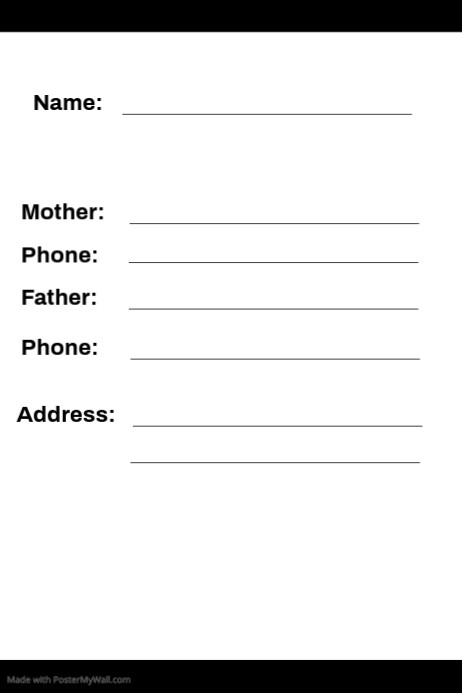 Copy of Guest Information | PosterMyWall