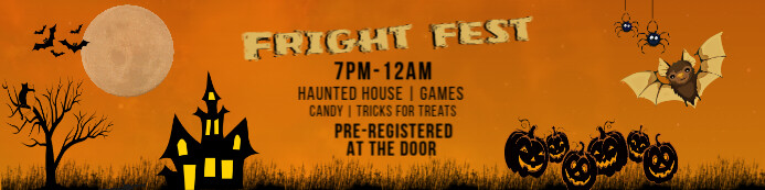 Fright Fest Banner | PosterMyWall