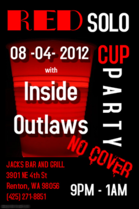 Copy of Red Solo Cup Party | PosterMyWall