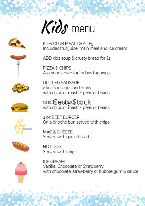 Kids Menu Template Flyer | PosterMyWall