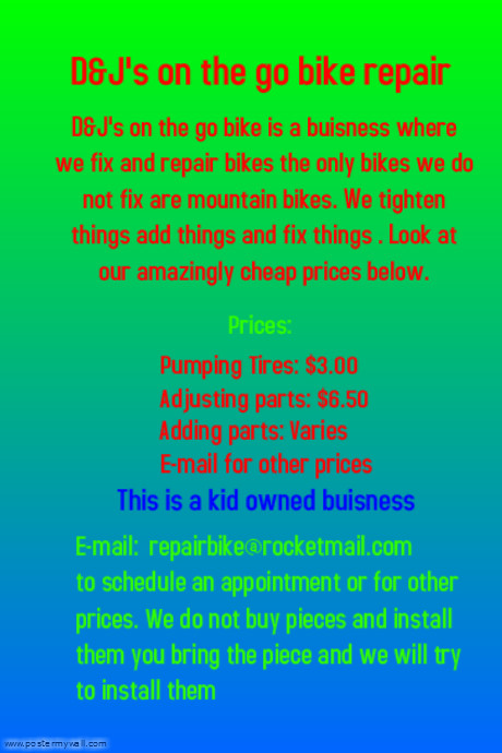 Bike Repair | PosterMyWall