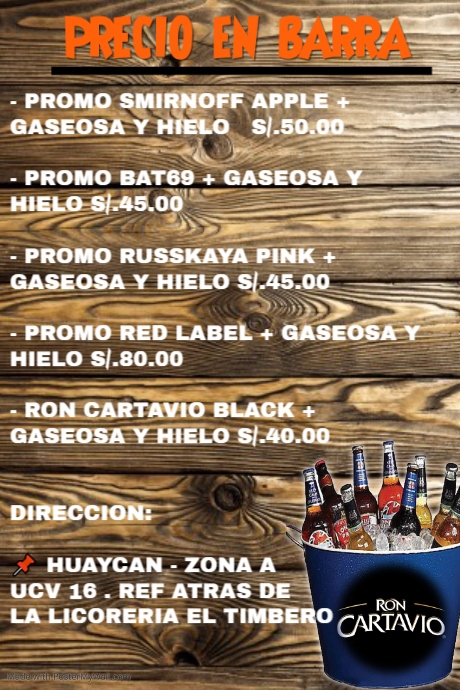 Copia de Beer Bucket Bar Promo Poster Template | PosterMyWall