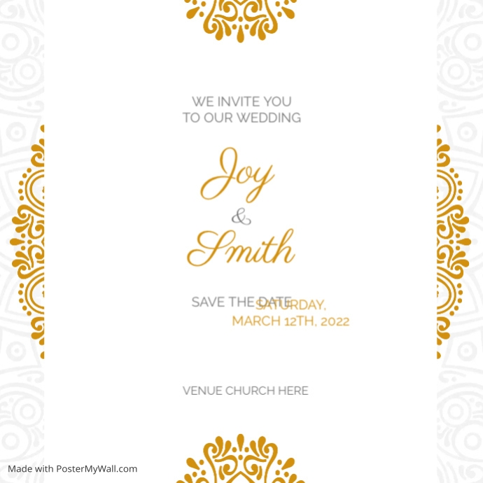Copy of wedding card template | PosterMyWall