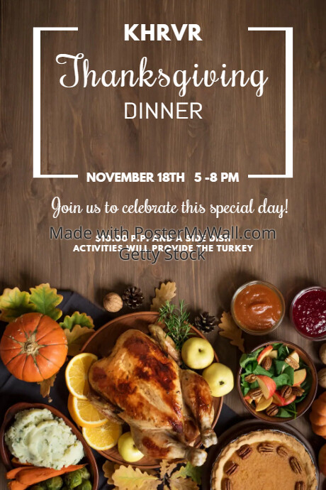 Thanksgiving Dinner Flyer Design Template | PosterMyWall