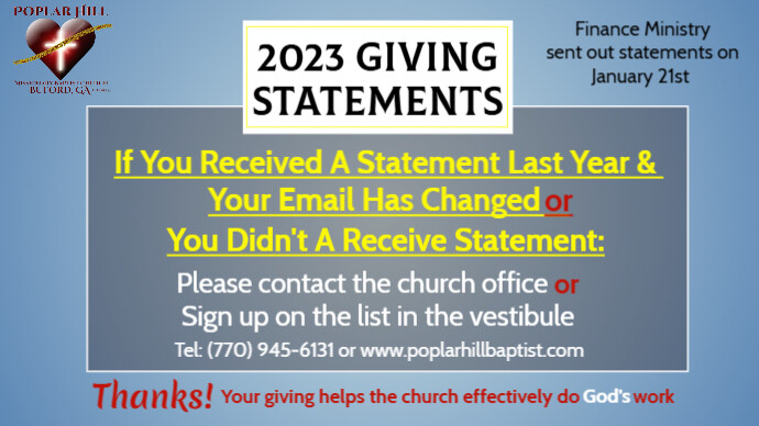 2023 Giving Statements (1) | PosterMyWall