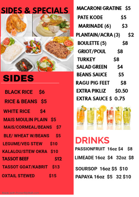 Copy of Food Menu List Template | PosterMyWall