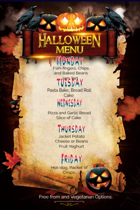 Halloween special menu | PosterMyWall