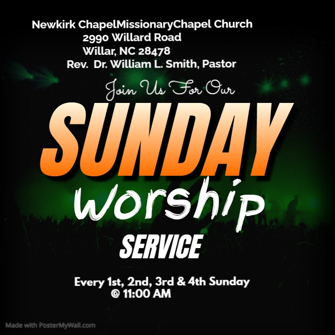SUNDAY SERVICE | PosterMyWall