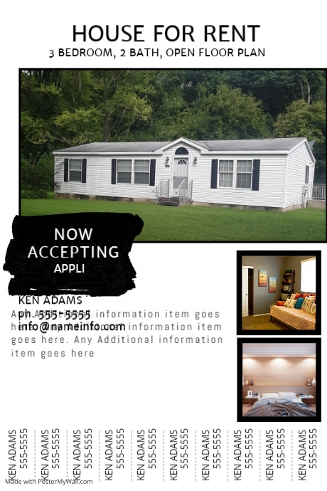 Copy of Apartment for rent Flyer with tear off tabs | PosterMyWall