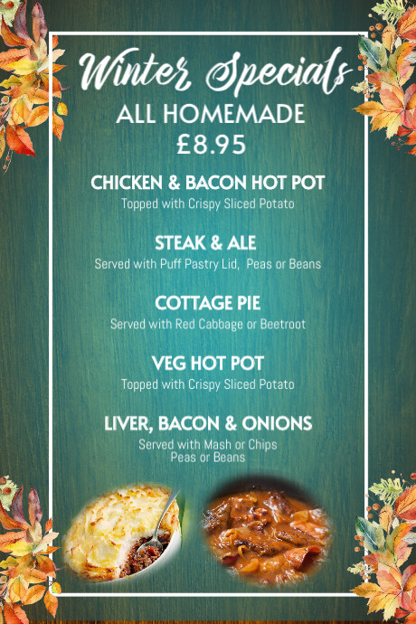 Winter Soup Service Menu Template | PosterMyWall