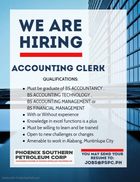 Copy of Copy of ACCOUNTING ASSISTANT | PosterMyWall