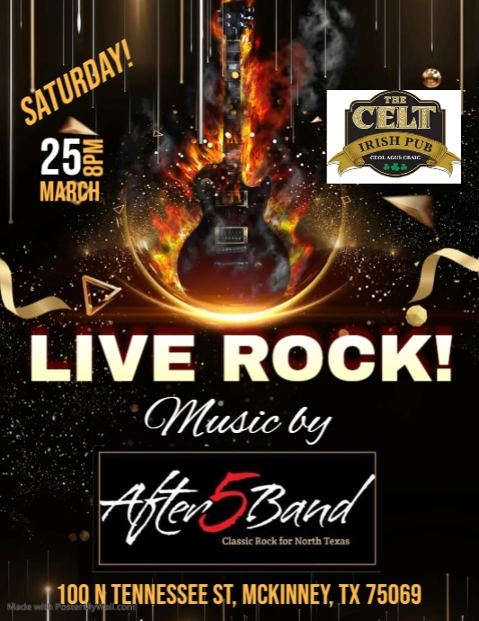 Rock Star 3/25 A5B gig | PosterMyWall