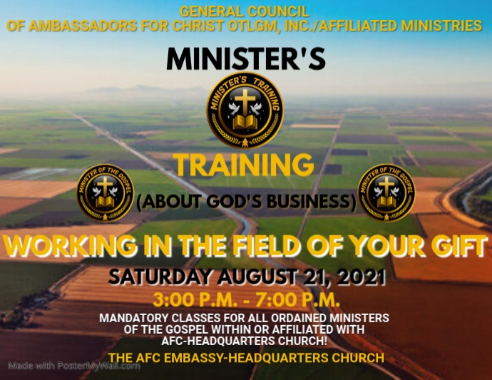 Copy of Ministers Training Slide 2 | PosterMyWall