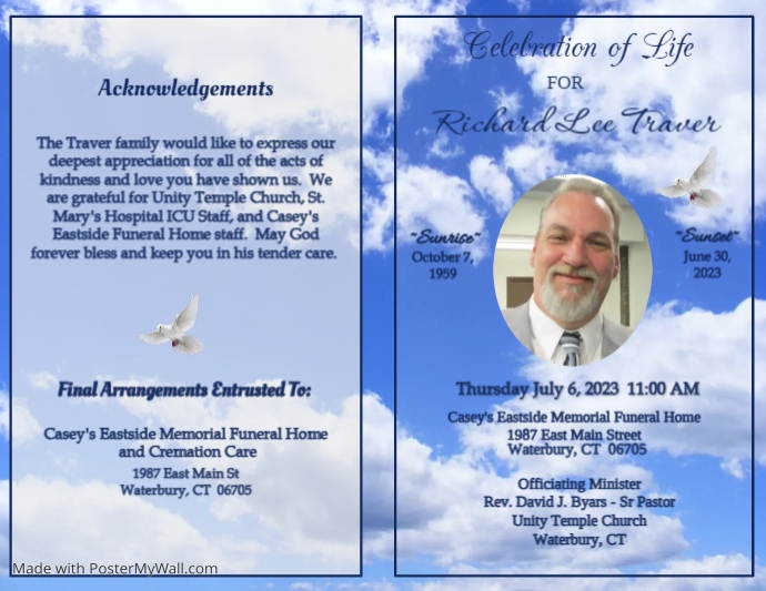 Copy of Funeral Program | PosterMyWall