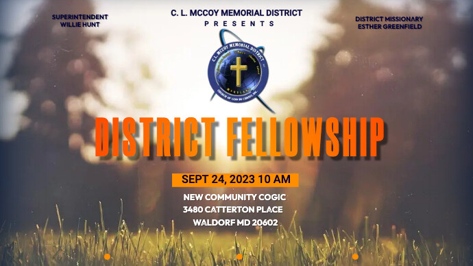 DISTRICT FELLOWSHIP FLYER (1) | PosterMyWall