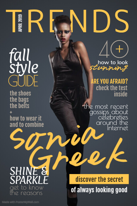 Trendy Regal Fashion Magazine Cover | PosterMyWall