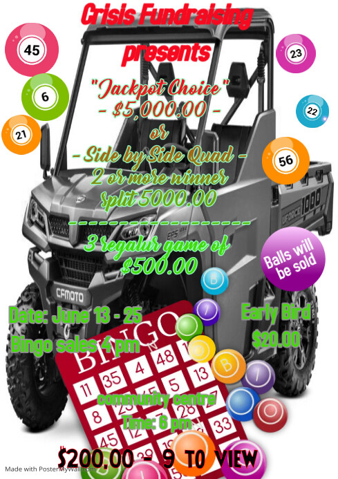 Flyers Bingo spring | PosterMyWall