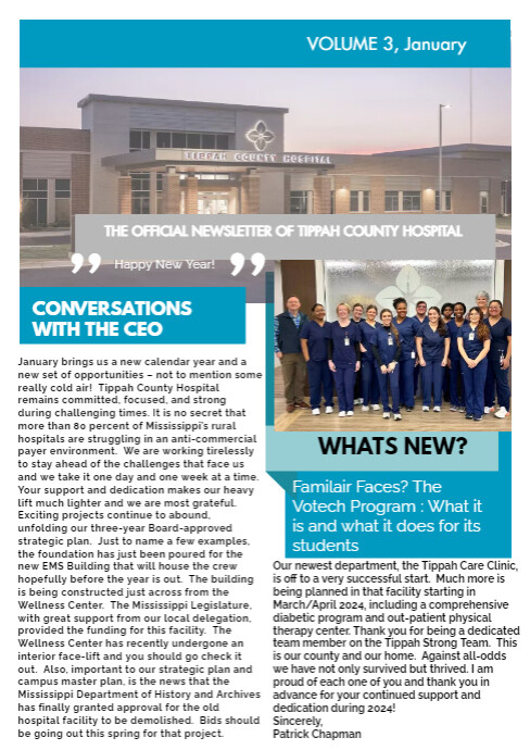 Blue School Newsletter Template Sample (2) | PosterMyWall