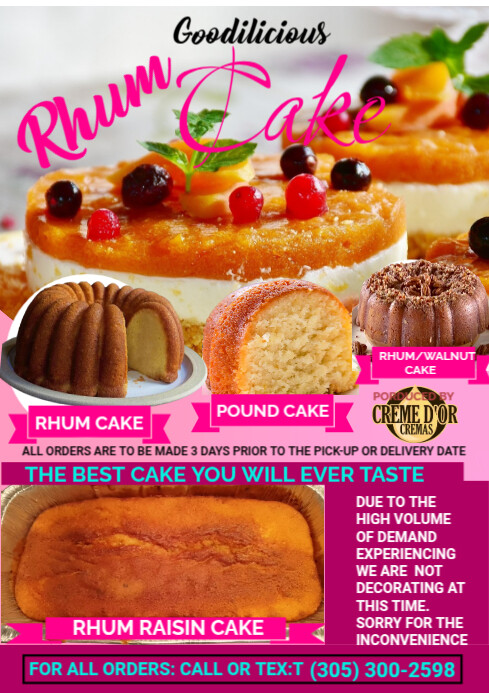 Cake Flyer Template | PosterMyWall