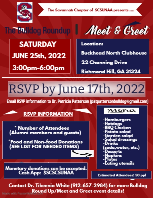 RSVP Flyer-Bulldog Roundup/Meet & Greet | PosterMyWall