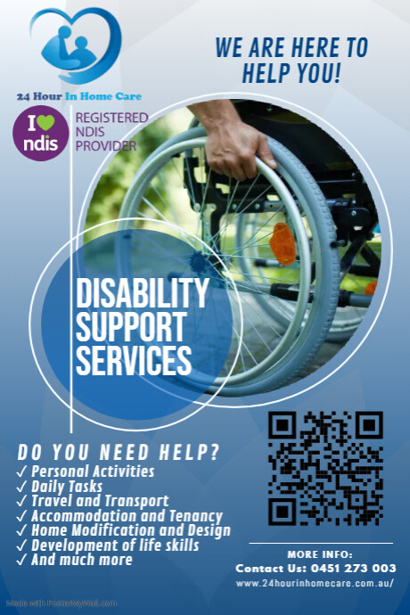 Disability support service flyer design | PosterMyWall