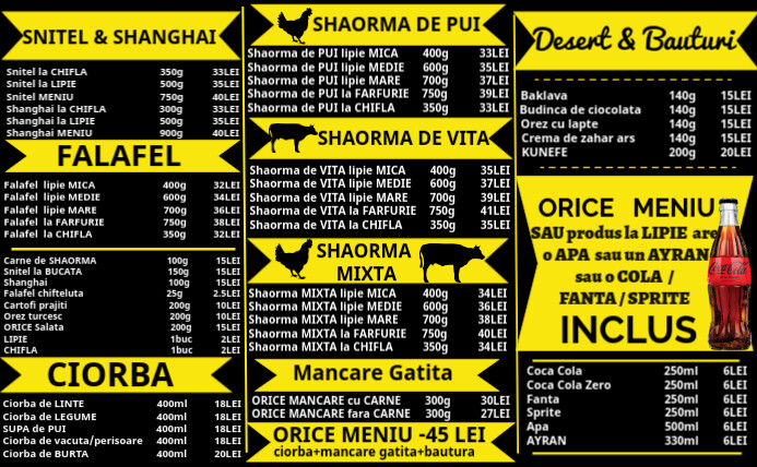 MENIU LA BAIATU_cu mancare | PosterMyWall