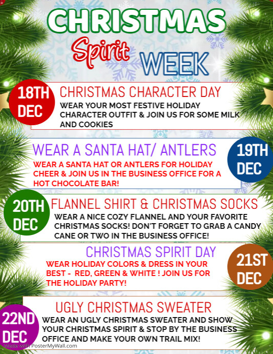 spirit week | PosterMyWall