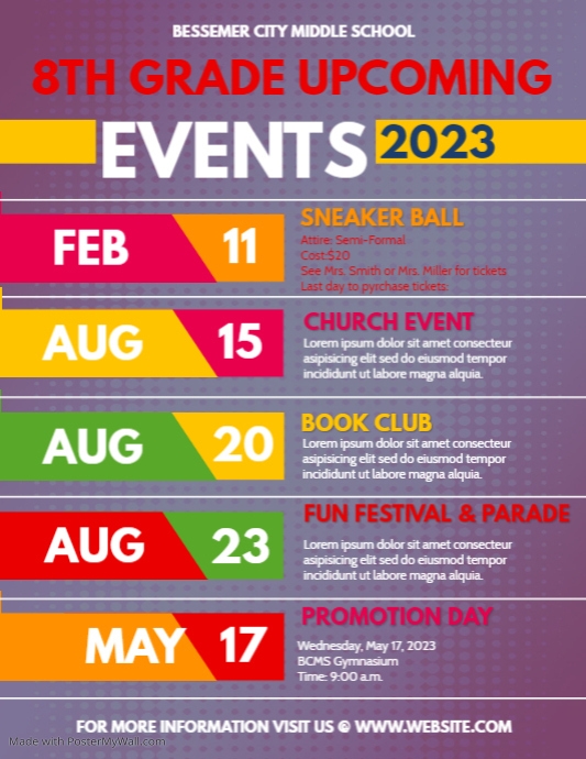 Upcoming Events | PosterMyWall
