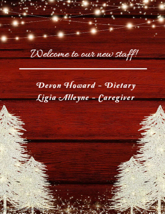 Rustic Wood String Light Trees Wedding Menu | PosterMyWall