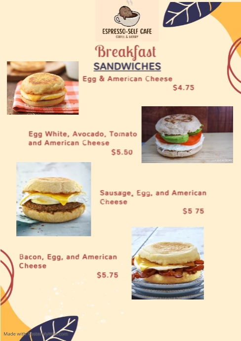 ESC Breakfast Menu (1) | PosterMyWall