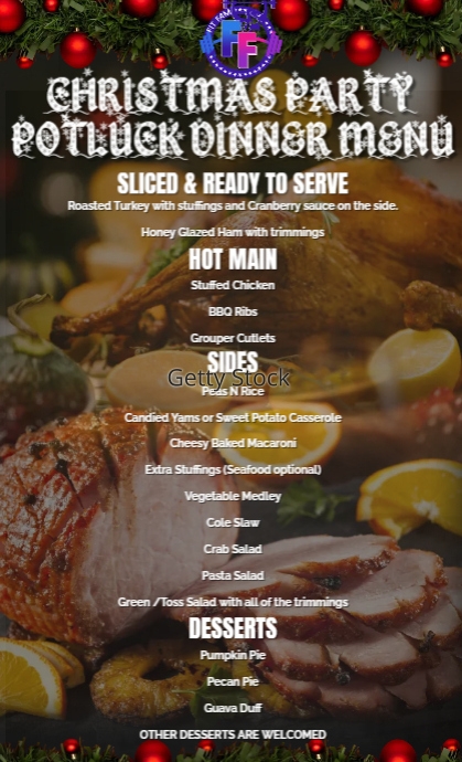 Christmas menu | PosterMyWall