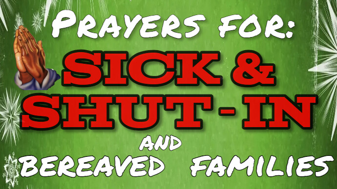 GBC Announcement Sick Shut in Prayer 12 03 2023 | PosterMyWall
