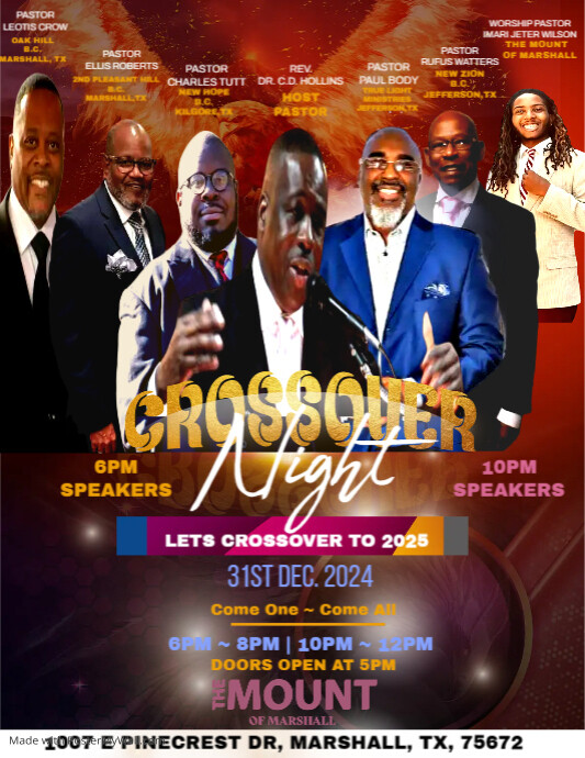 Crossover, 31st Night Church Flyer Template | PosterMyWall