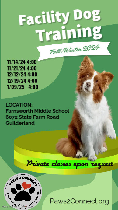 Fall Winter 2024 Facility Dog Training Flyer | PosterMyWall