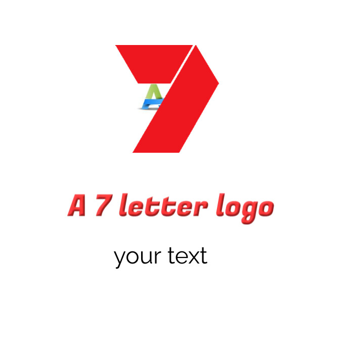 A7 letter company logo design template. | PosterMyWall