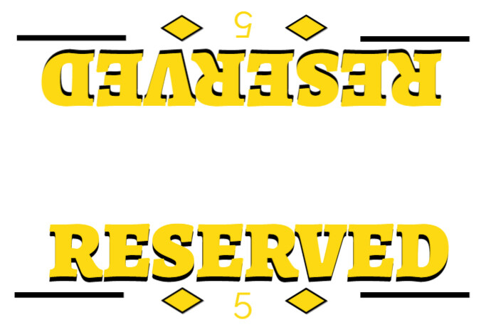 Reserved Sign w/ Rasta Colors | PosterMyWall