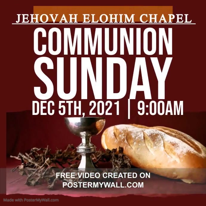 Copy of Copy of Holy Communion Sunday Church Event | PosterMyWall
